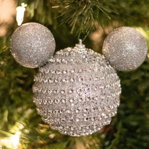 Diamond Minnie Mouse Christmas Ornament Rhinestone Mickey - Etsy