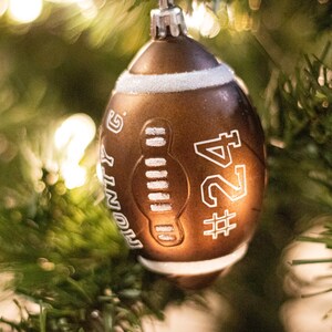 Personalized Football Christmas Ornament Personalized Little League ...