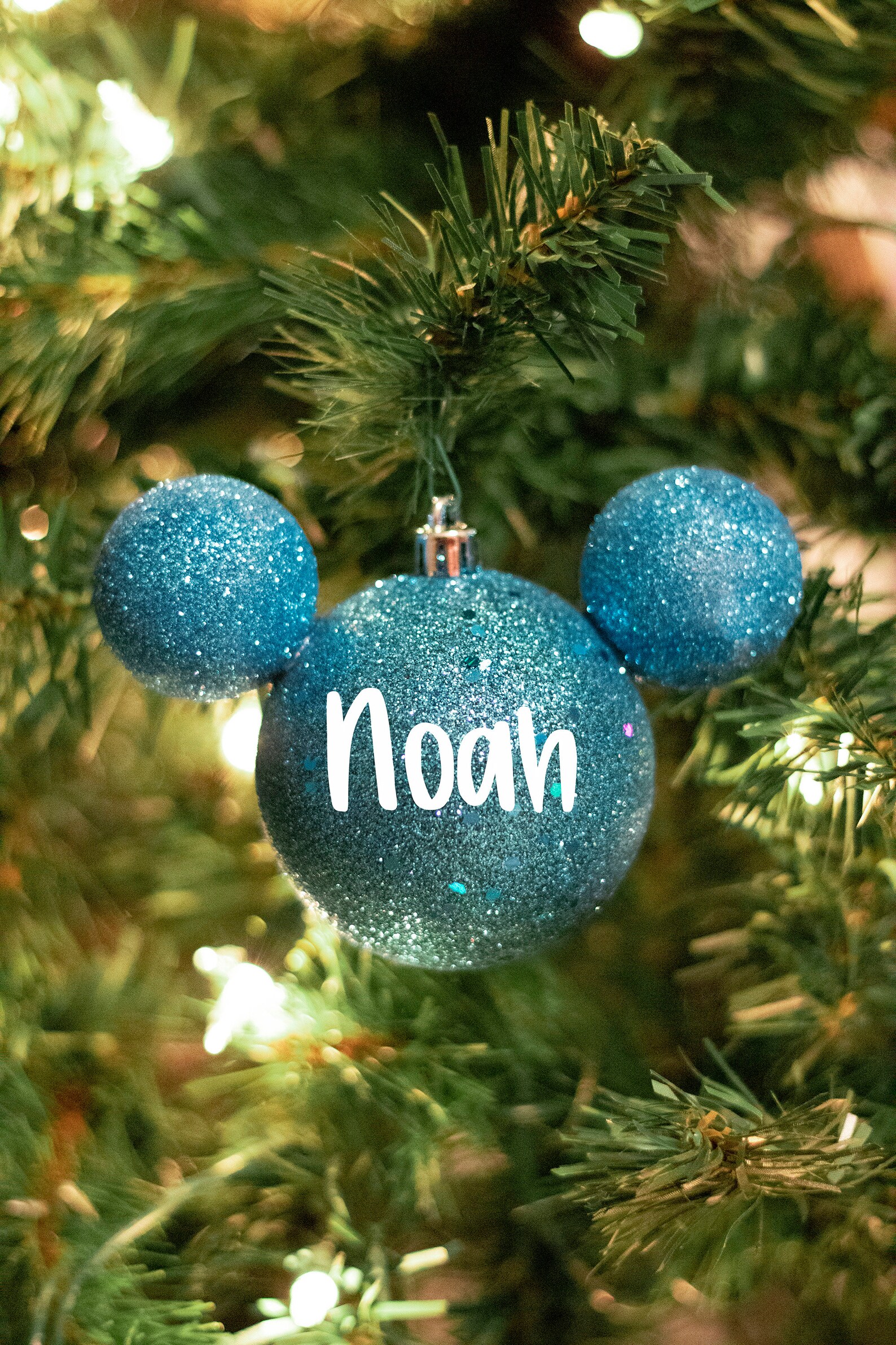 Personalized Blue Glitter Minnie Mouse/ Mickey Mouse Disney | Etsy