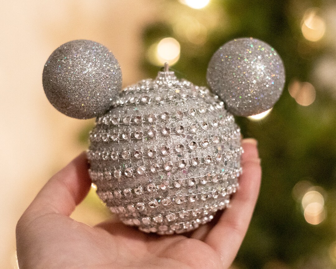 Diamond Minnie Mouse Christmas Ornament Rhinestone Mickey - Etsy