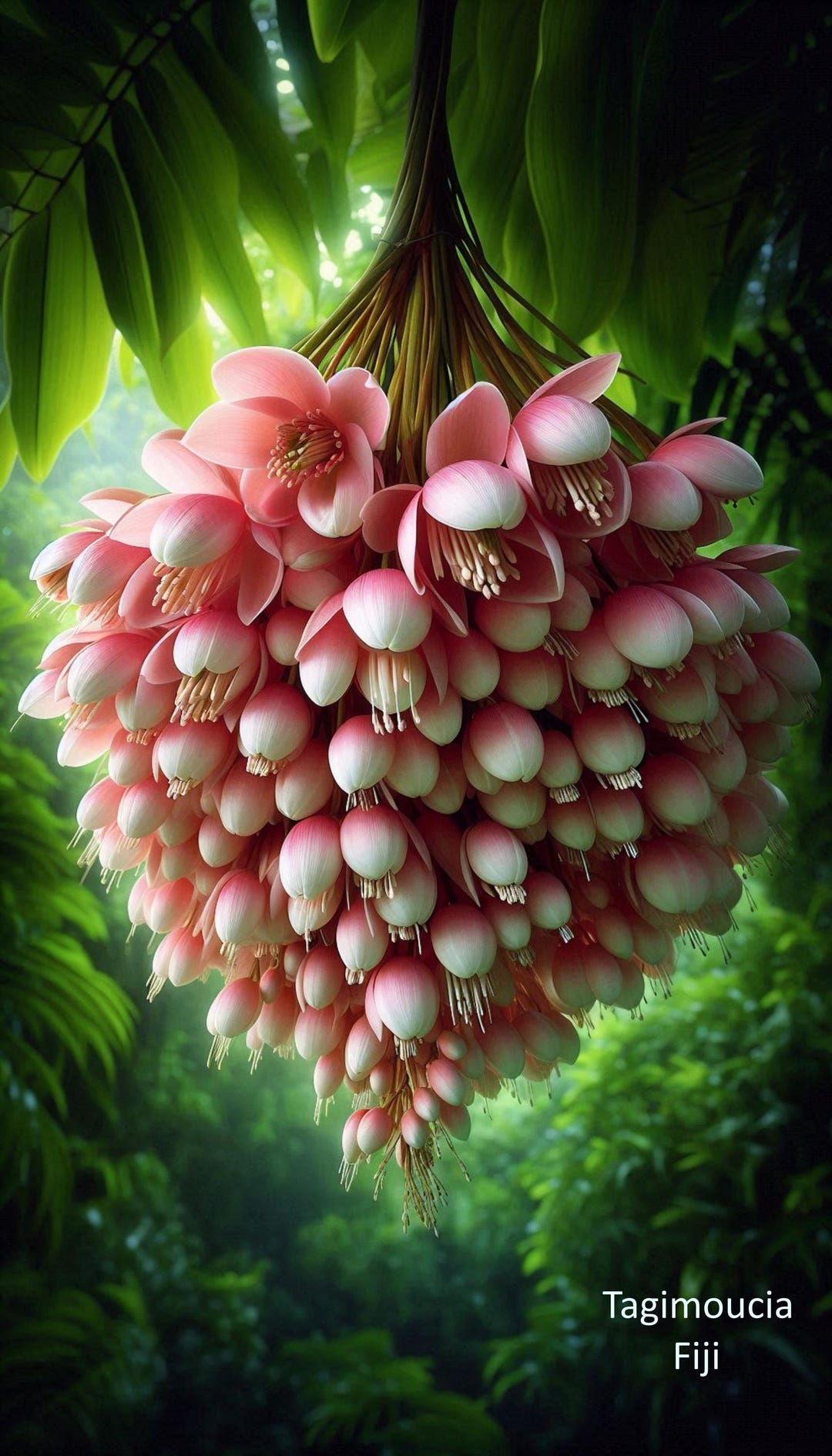 Fiji Printable Tagimoucia Flower JPG Print, Exotic Medinilla ...