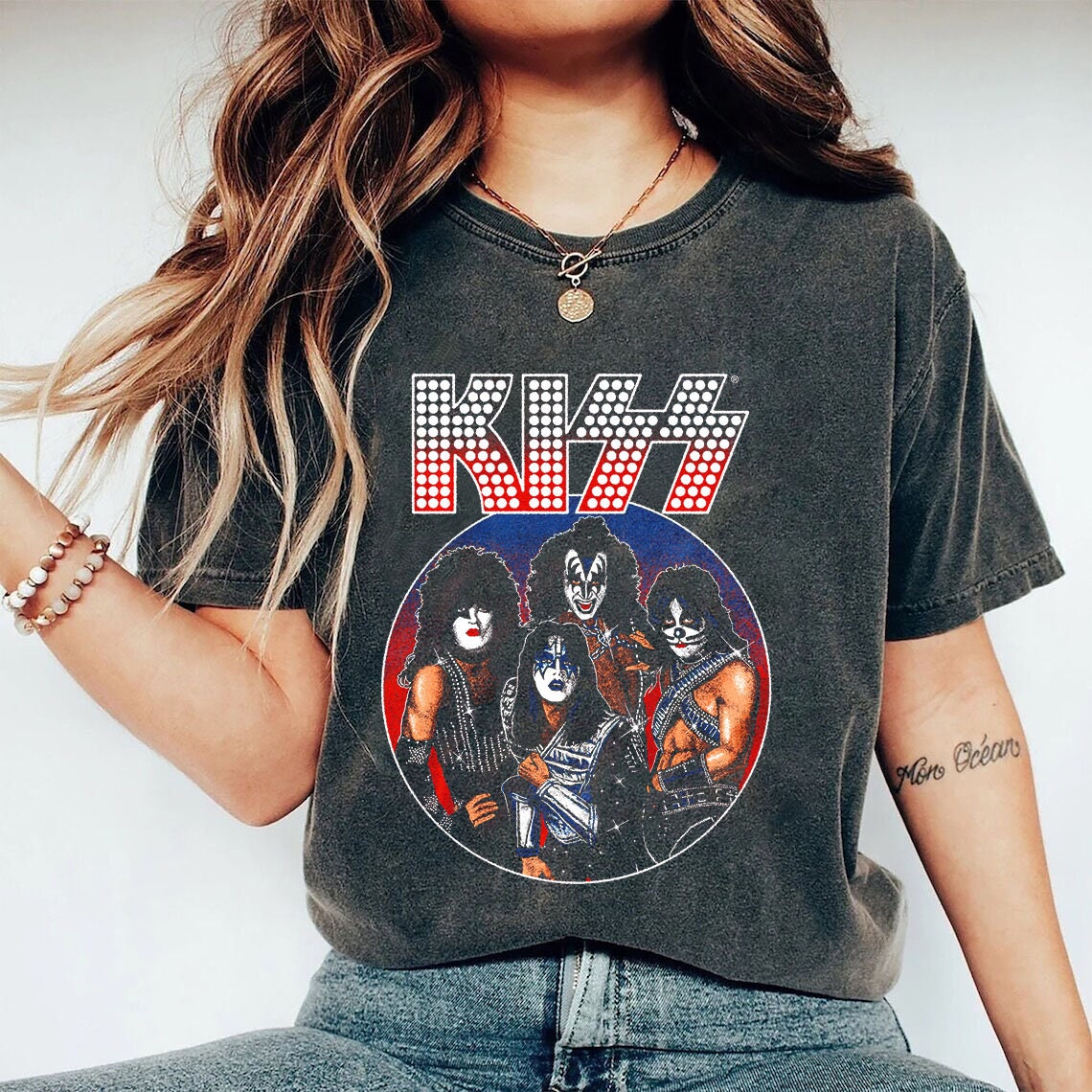 KISS T-shirt Design PNG Vector T-shirts PNG Printable Bootleg Rock Tee ...