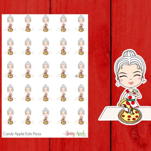 Candy Apple Sampler Character Stickers - Etsy