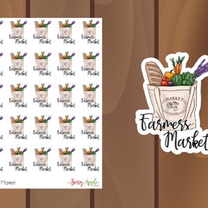 Farmers Market Stickers Produce Stickers Typography Stickers Script ...