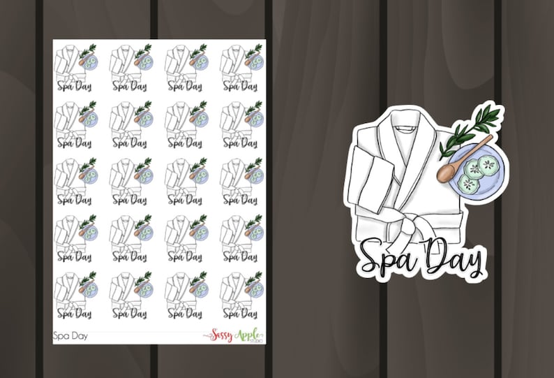 Spa Day Stickers Self Care Stickers Massage Stickers - Etsy
