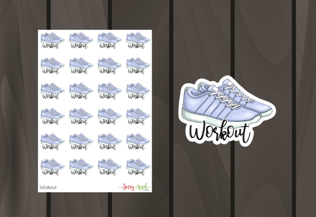 Workout Stickers Sneaker Stickers Tennis Shoe Stickers Wellness ...