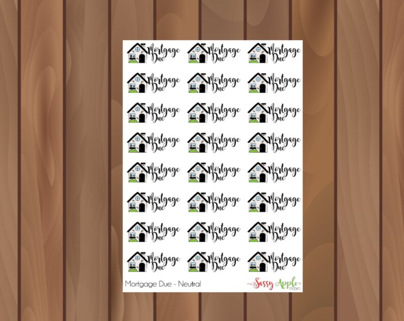 Mortgage Stickers House Payment Stickers Home Stickers - Etsy