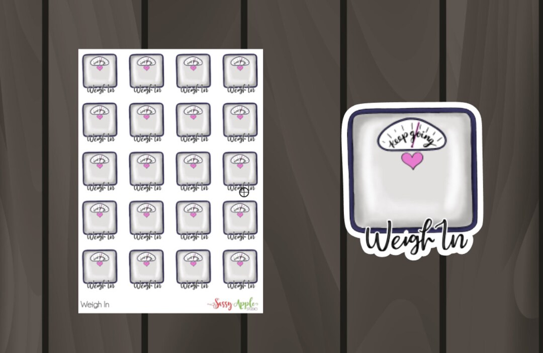 Weigh in Stickers Scale Stickers Weight Tracker Stickers Wellness ...