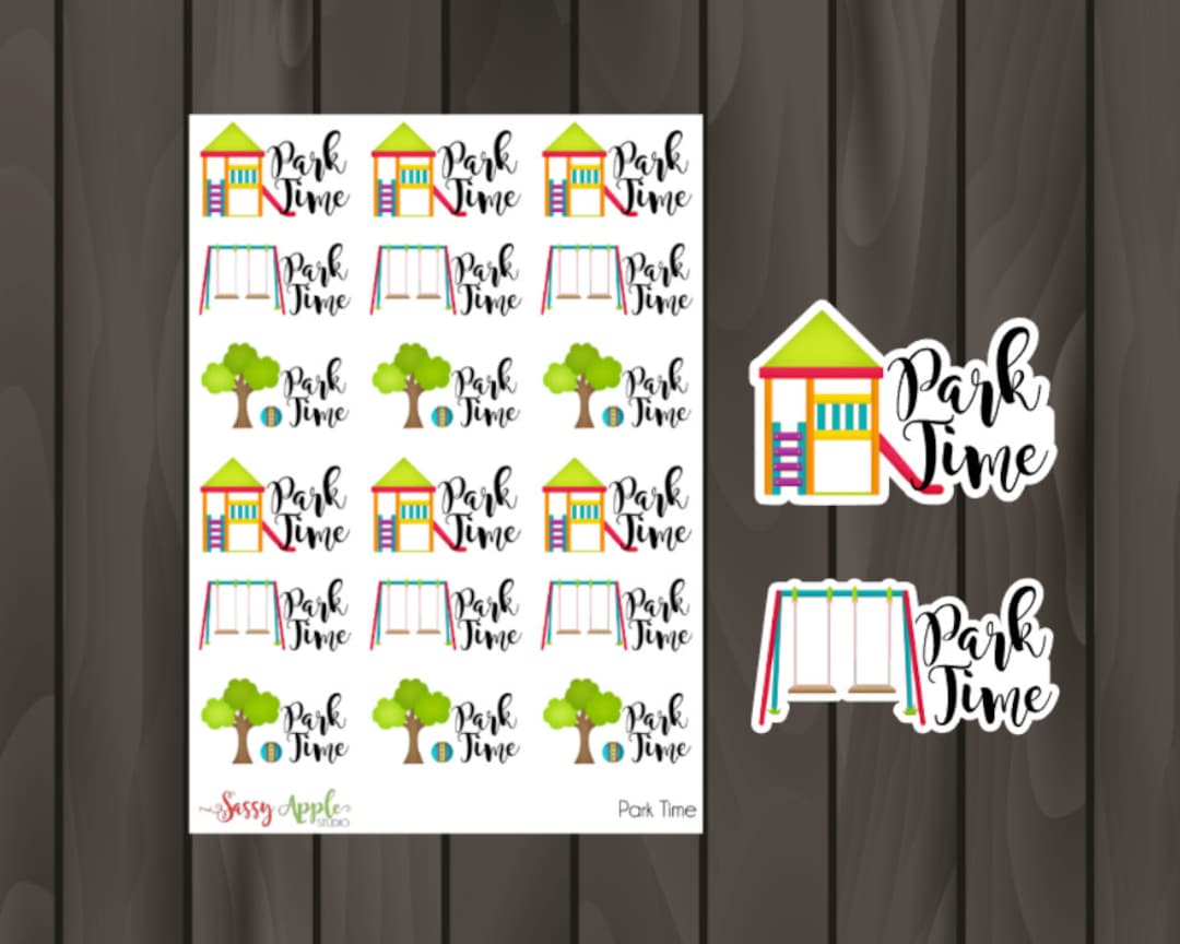 Park Time Stickers Park Day Stickers Outdoor Stickers - Etsy