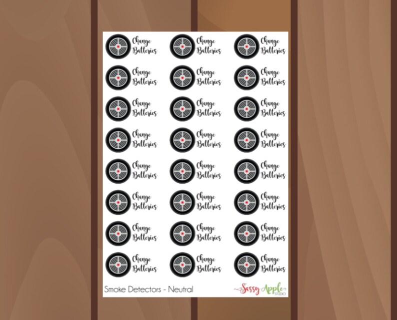 Smoke Detector Stickers Change Smoke Detector Batteries - Etsy
