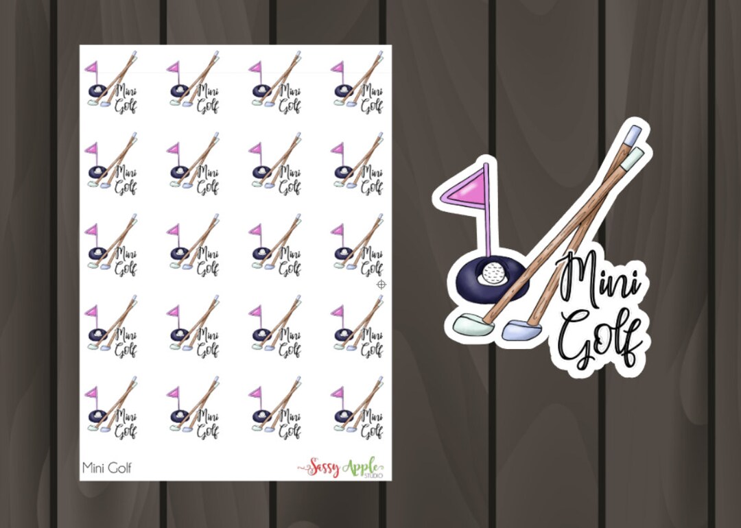Mini Golf Stickers Icon Stickers Typography Stickers Script Stickers ...