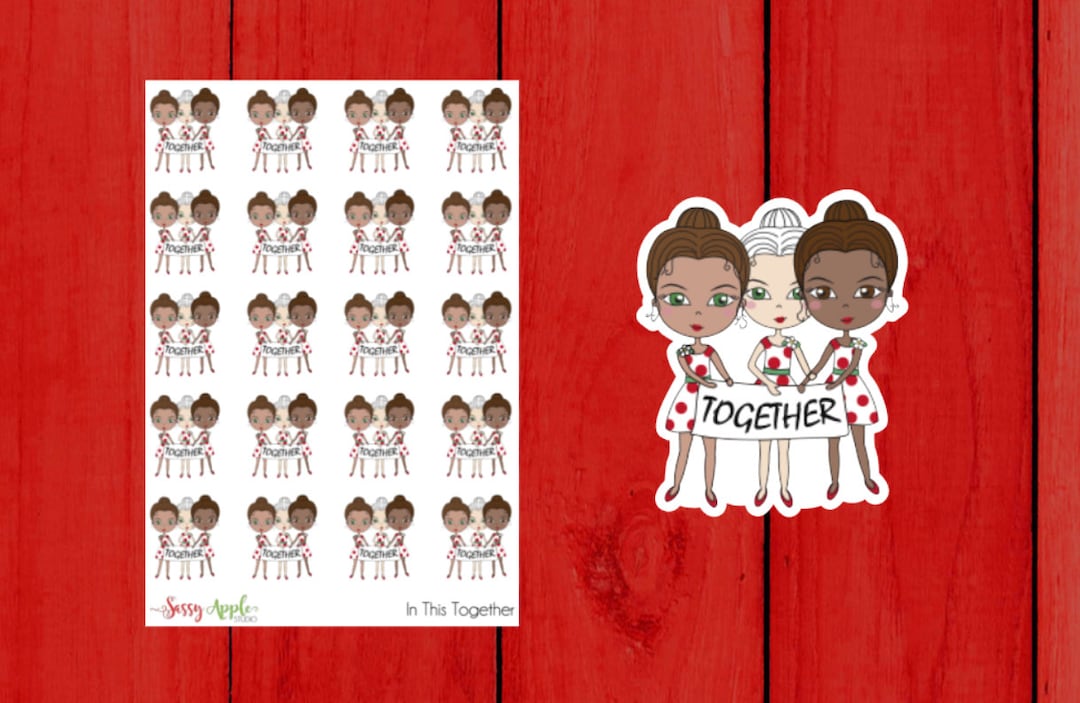 Together in This Together Stickers Character Stickers - Etsy