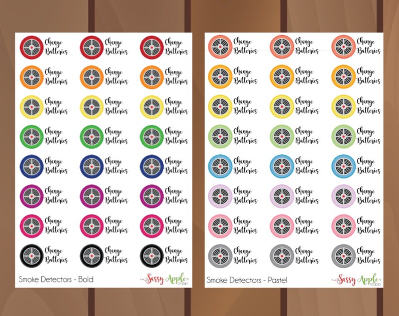 Smoke Detector Stickers Change Smoke Detector Batteries - Etsy
