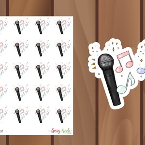 Concert Stickers Music Stickers Microphone Stickers Typography Stickers ...