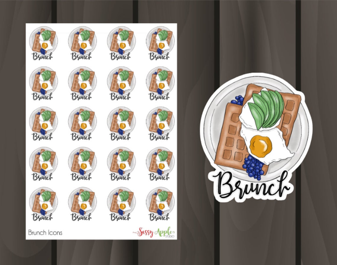 Brunch Stickers Food Stickers Breakfast Stickers - Etsy Australia