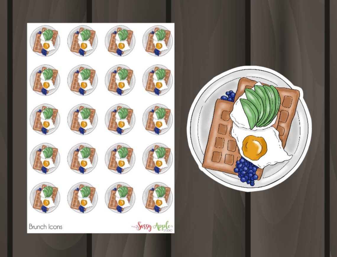 Brunch Stickers Food Stickers Breakfast Stickers - Etsy Australia
