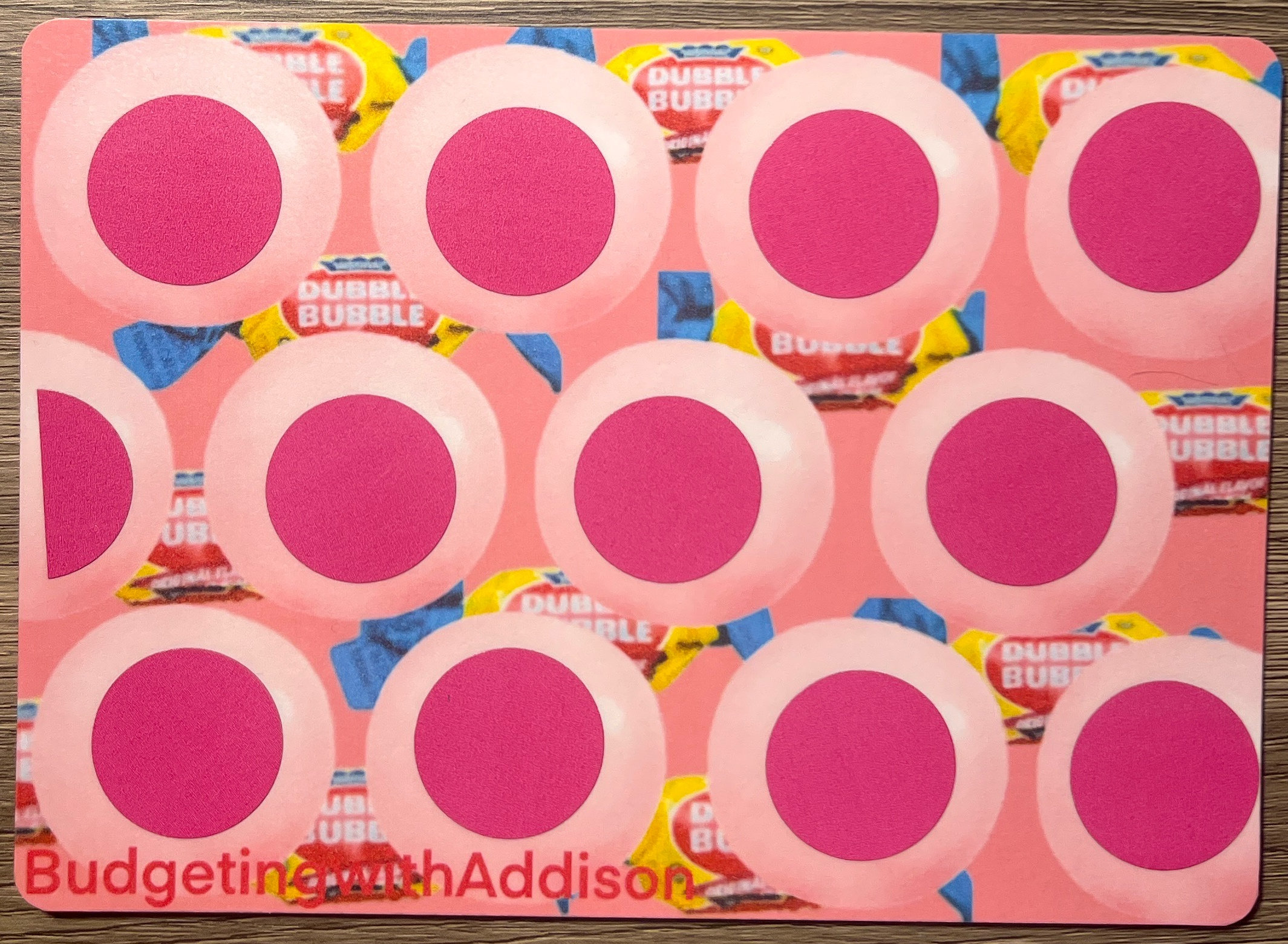 Bubble Gum Scratch off Challenge A5 Size - Etsy