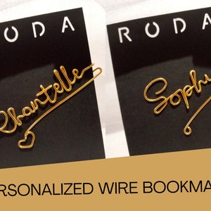 Custom Wire Name Bookmark, Name/word Paperclip, Book Page Marker ...