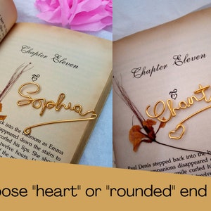 Custom Wire Name Bookmark, Name/word Paperclip, Book Page Marker ...