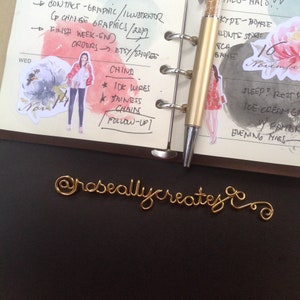 Wire Name Watermark for Social Media Handle, Wire Words Art Logo for ...