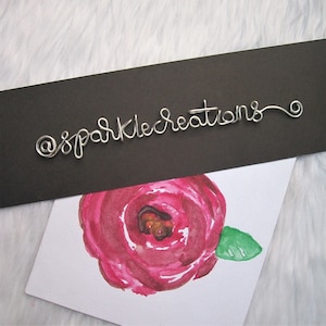 Wire Name Watermark for Social Media Handle, Wire Words Art Logo for ...