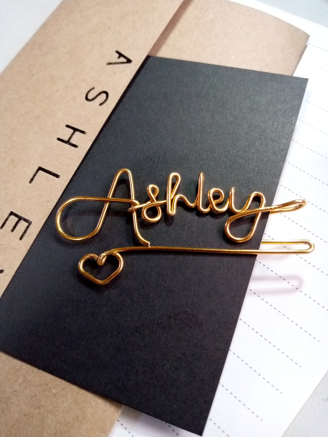 Custom Wire Name Bookmark, Name/word Paperclip, Book Page Marker ...