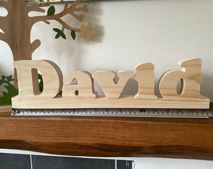 Wooden Freestanding Name/sign Handcrafted Pine Wood Any Name or Number ...