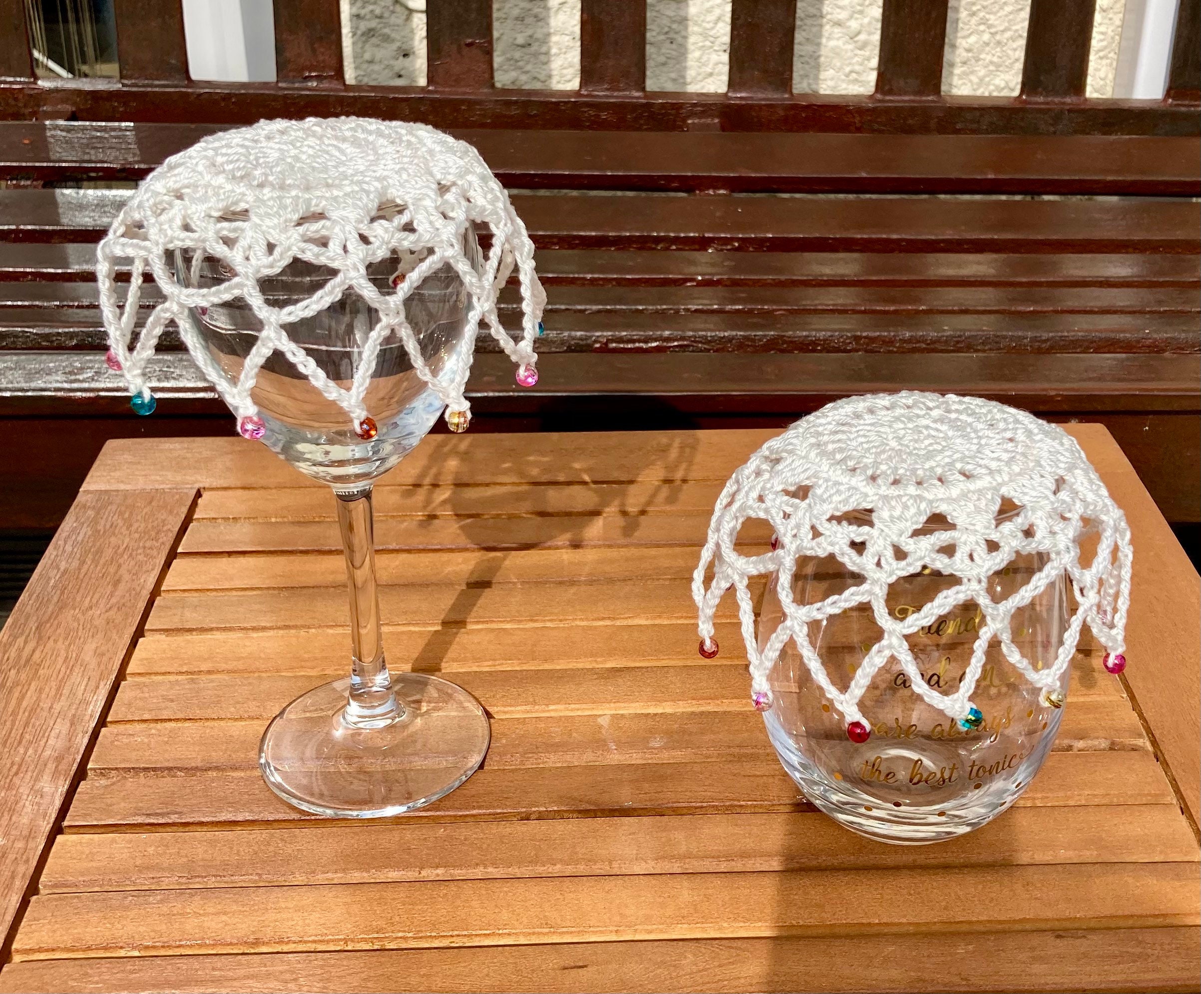 Beaded Crochet Glass Cover Wine Glass Cover Mug Cover Cup - Etsy Ireland
