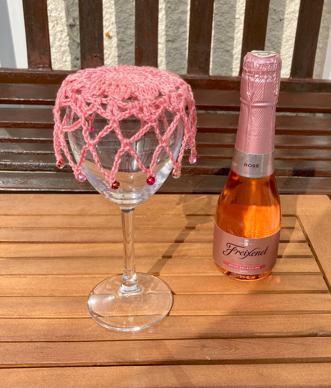 Beaded crochet glass cover, Wine glass cover, Mug cover, Cup cover ...