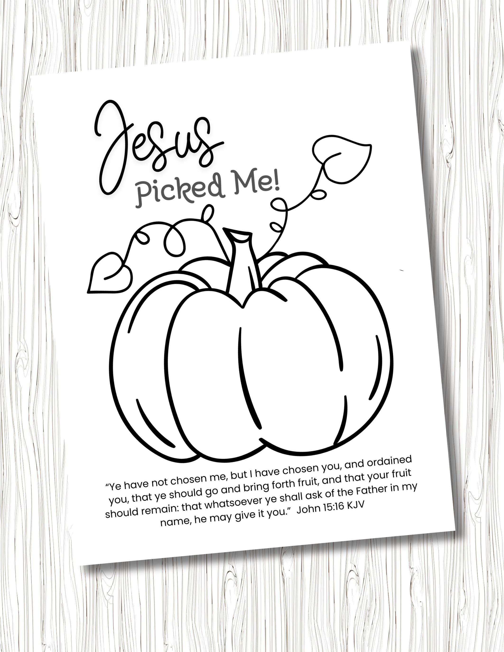 KJV Fall Coloring Page | US Letter Size Sheets | Instant Download ...