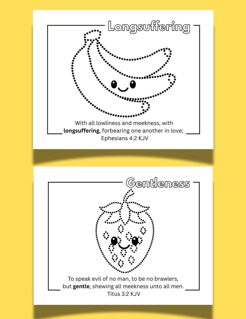 KJV Fruit of the Spirit Coloring Pages | PDF Instant Download | 10 ...