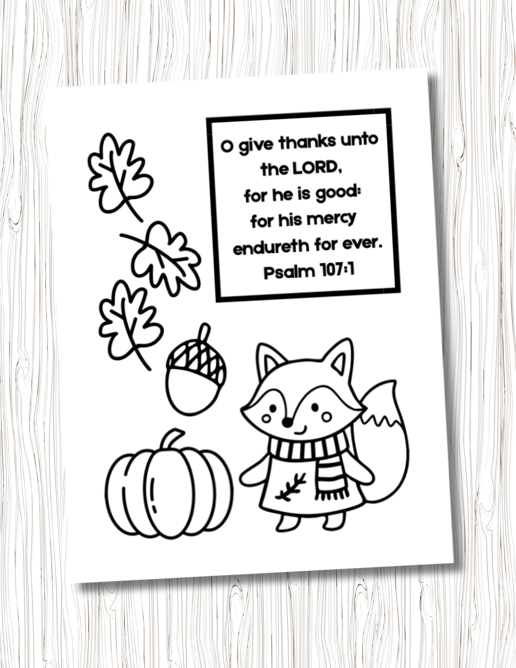 3 Thanksgiving Coloring Pages | KJV Scripture | Instant Download ...