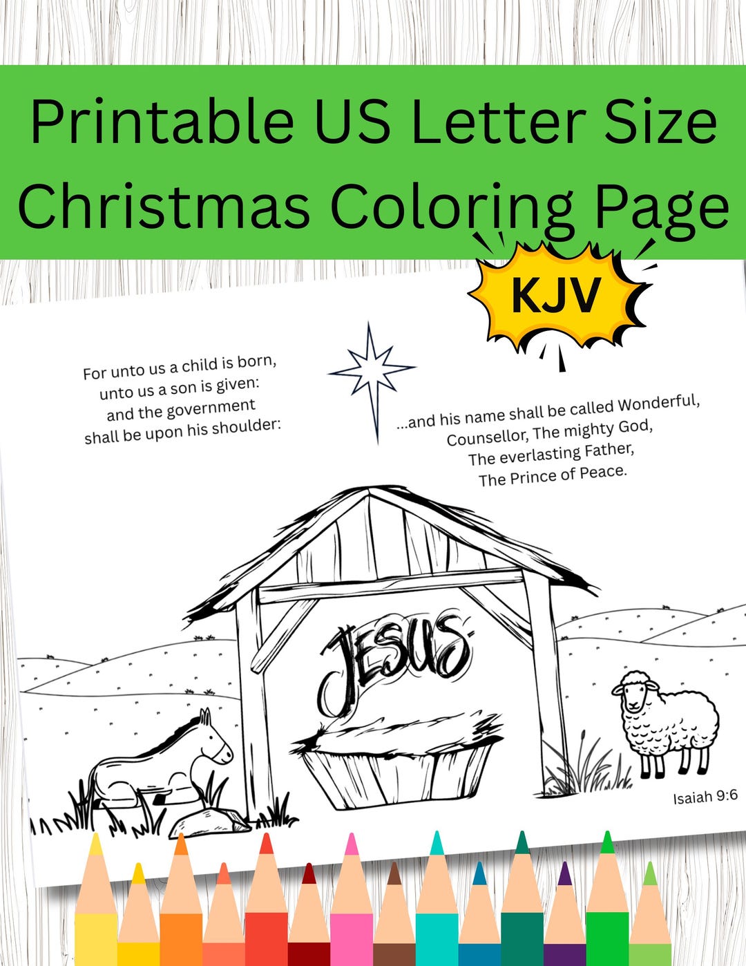 KJV Digital Download | Printable Coloring Page | Bible Scripture "for ...