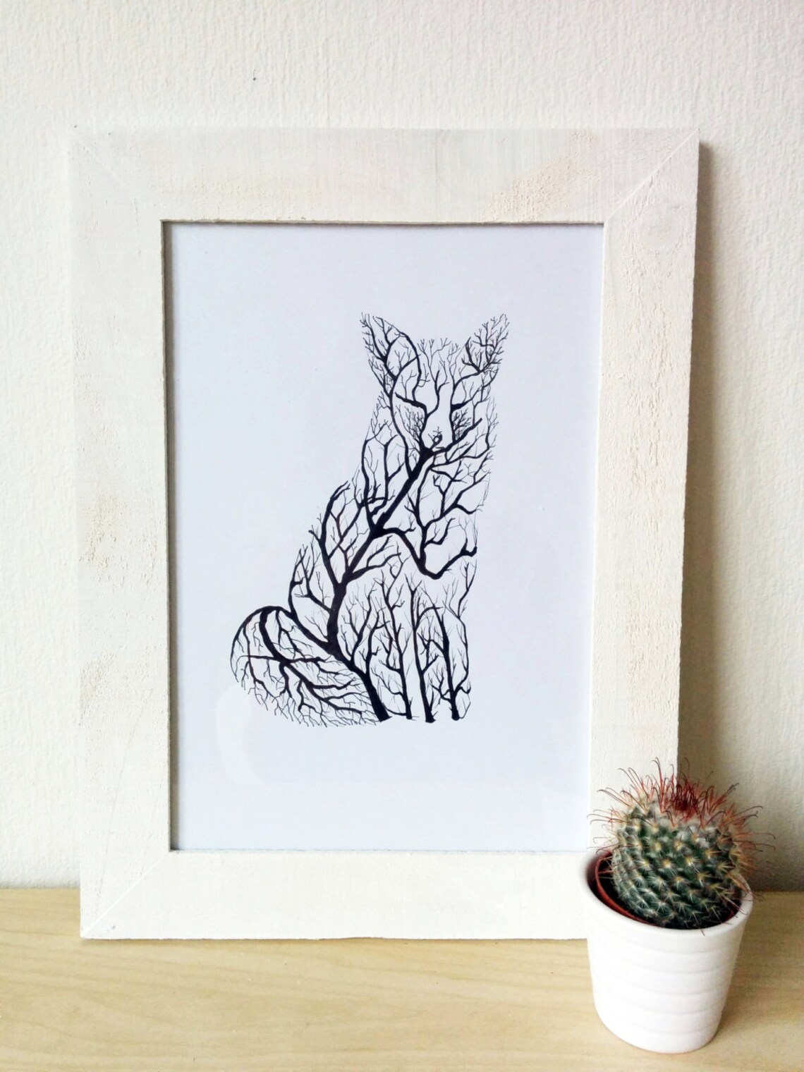 Creative Fox. Illustration. Ink and Pen Drawing. Art. Wall Print. - Etsy