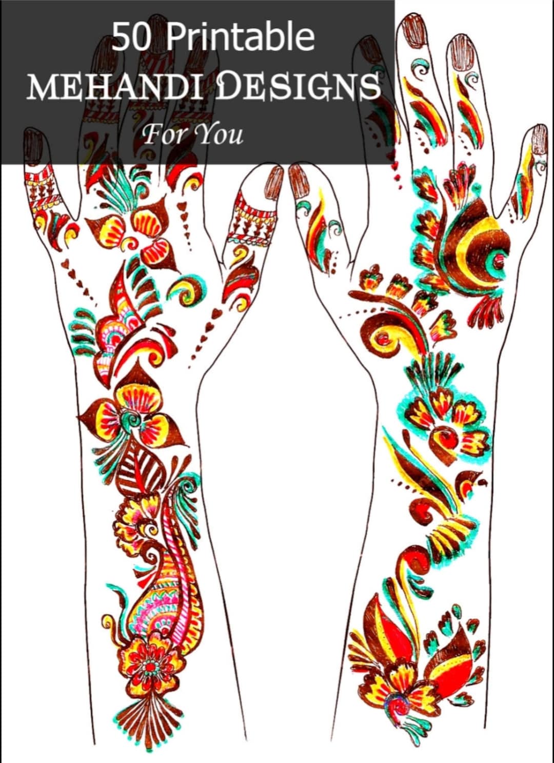 50 Printable Mehndi Designs for You, Indian Wedding, Karwachauth ...
