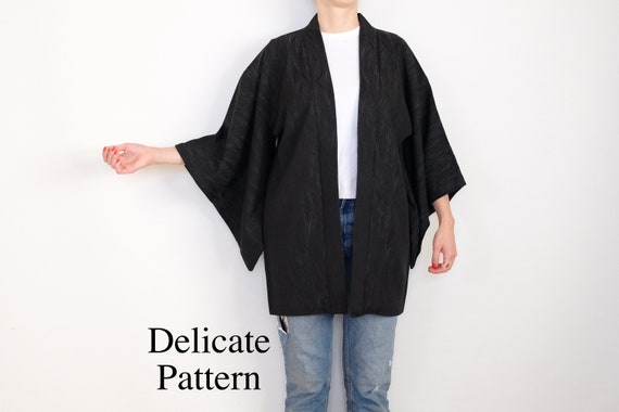 black haori delicate japanese - Gem