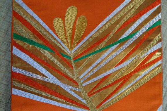 Orange & Gold Obi - Authentic Obi Sash For Kimono - F… - Gem