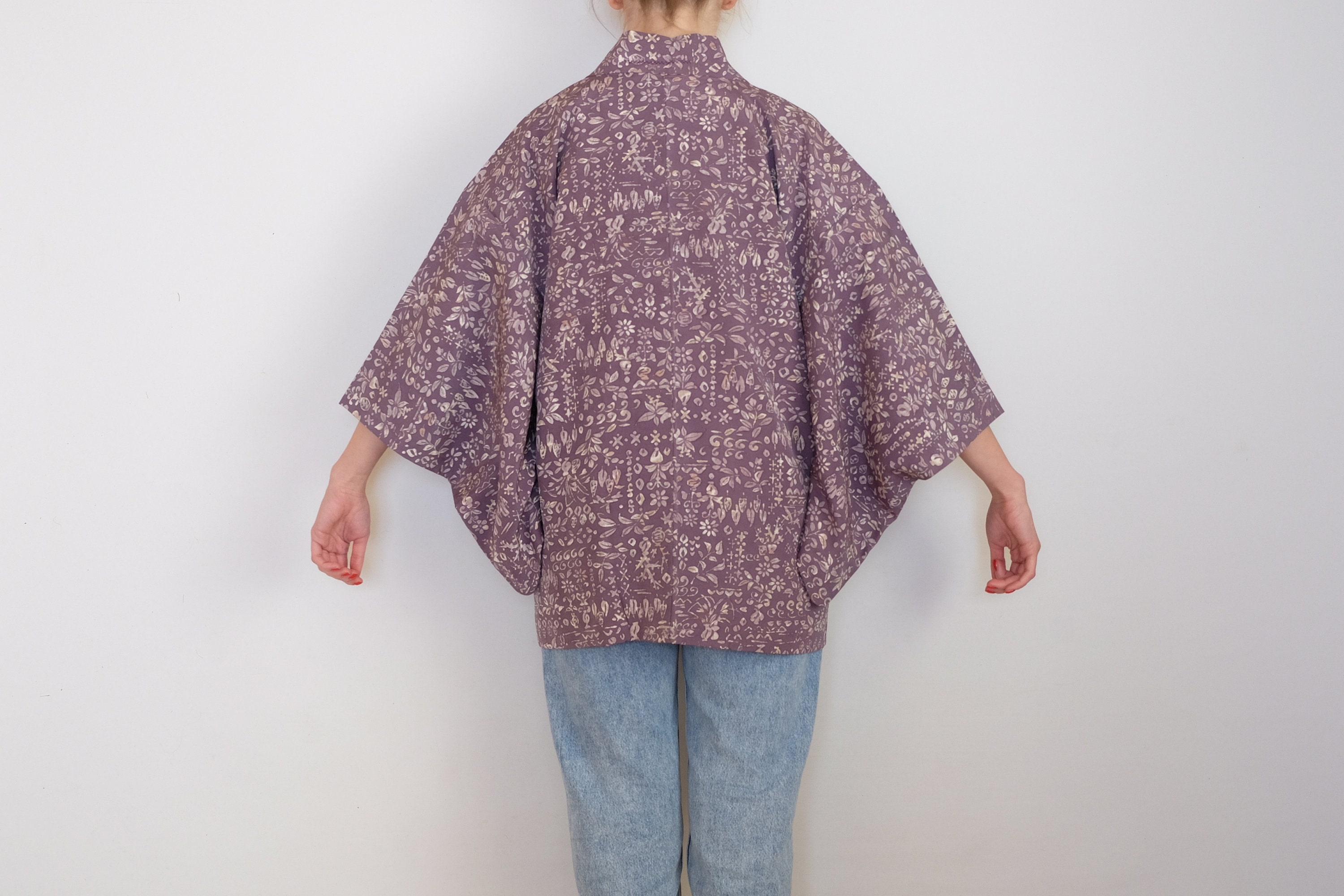 Floral Haori Violet Haori Haori for Women Vintage | Etsy