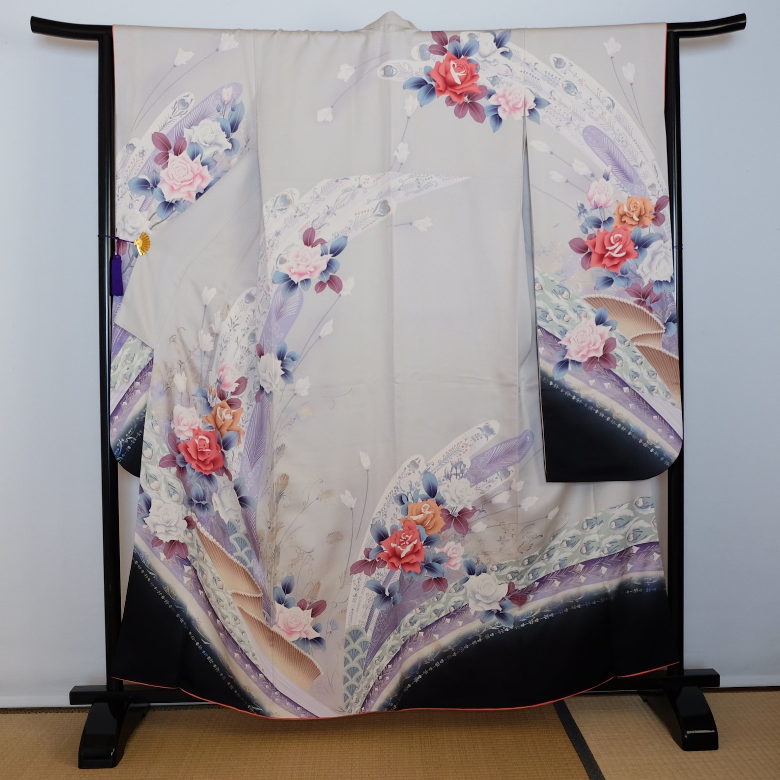 Gorgeous Floral Furisode Japanese Long-sleeved Kimono - Etsy