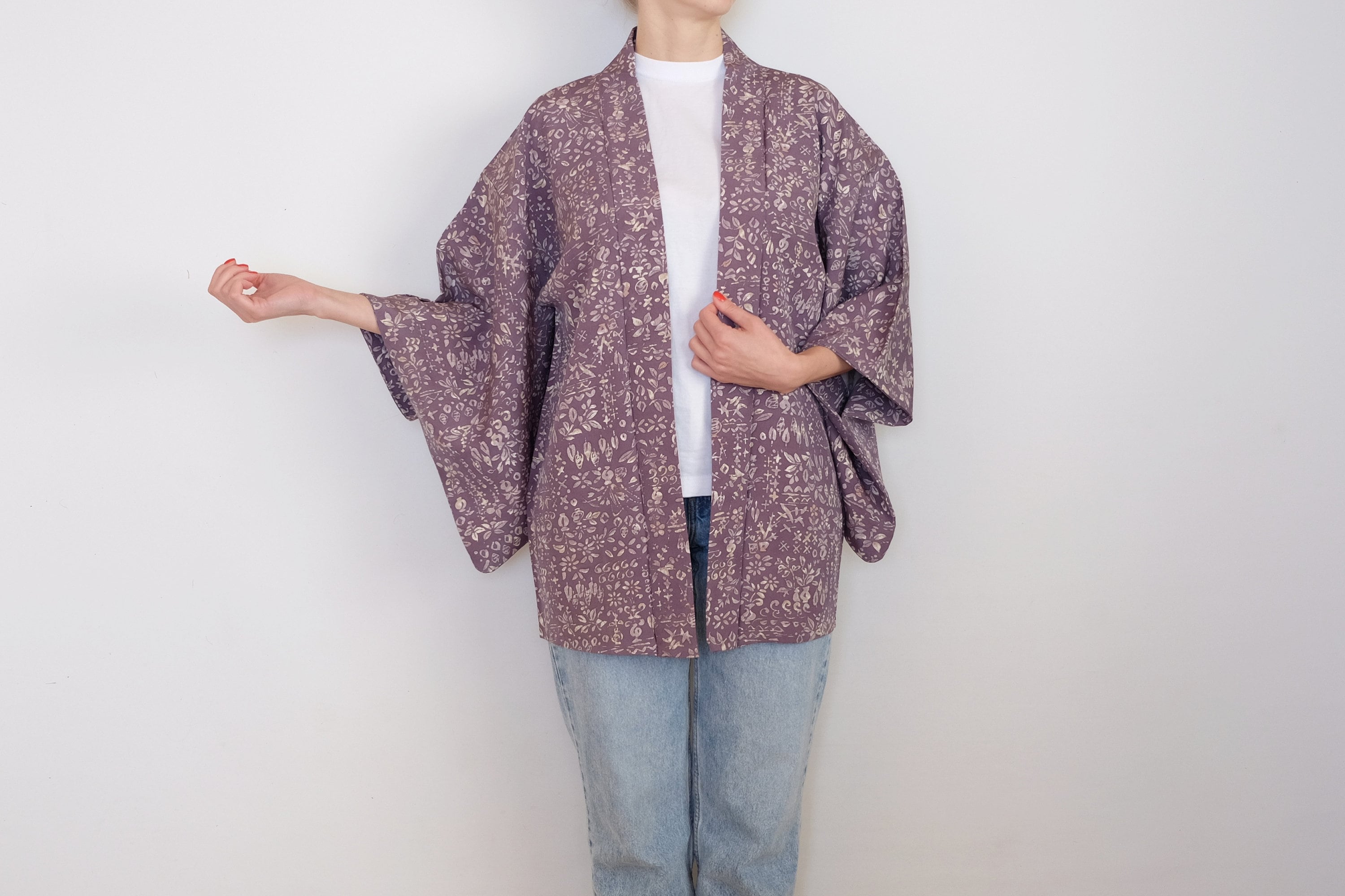 Floral Haori Violet Haori Haori for Women Vintage | Etsy