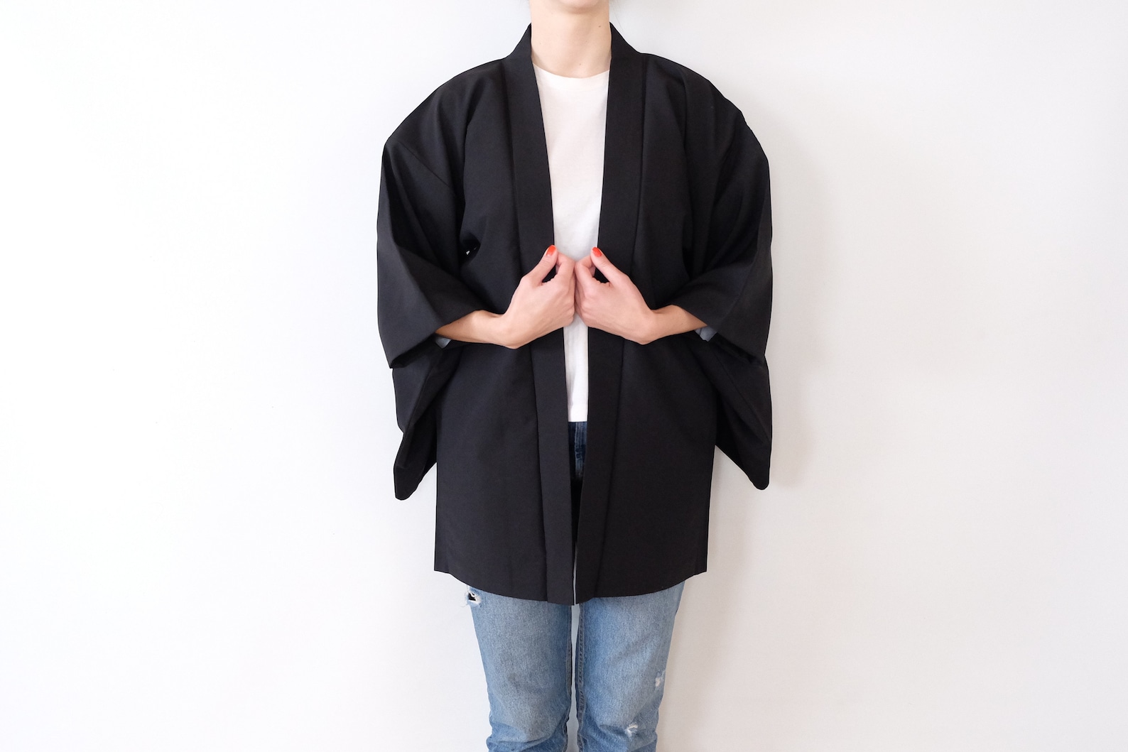 Black Haori Excellent Condition Embroidered Glittery | Etsy