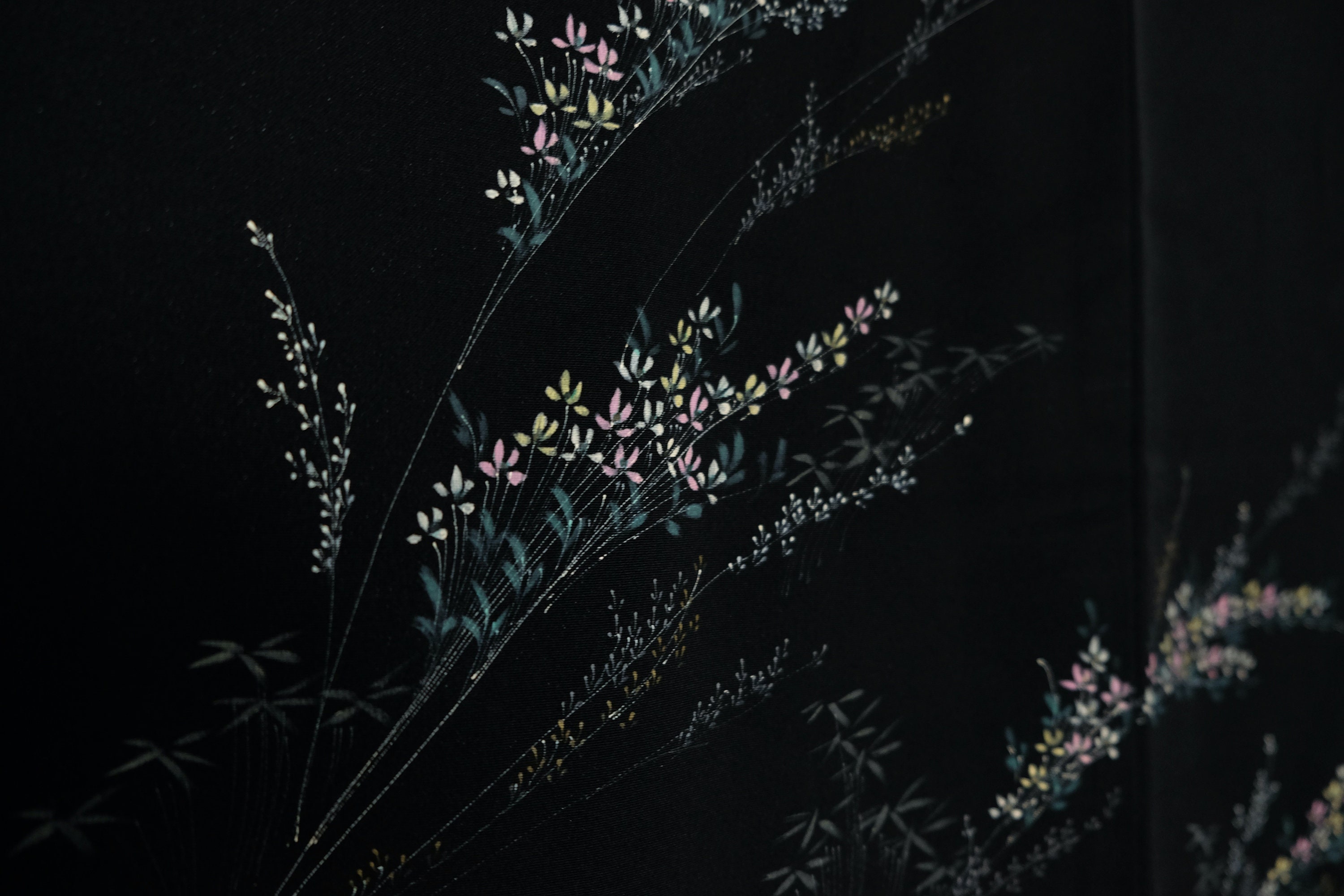 Hand-painted Floral Haori Black Haori Beautiful Lining | Etsy