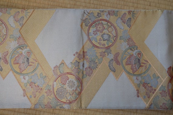 Gold & Silver Obi - Iconic Japanese Motifs - Authenti… - Gem