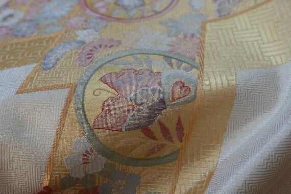 Gold & Silver Obi - Iconic Japanese Motifs - Authenti… - Gem