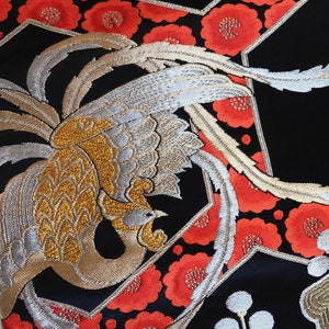 Gorgeous Obo Sash - Beautiful Japanese Motif - Fukuro Obi - Japanese ...