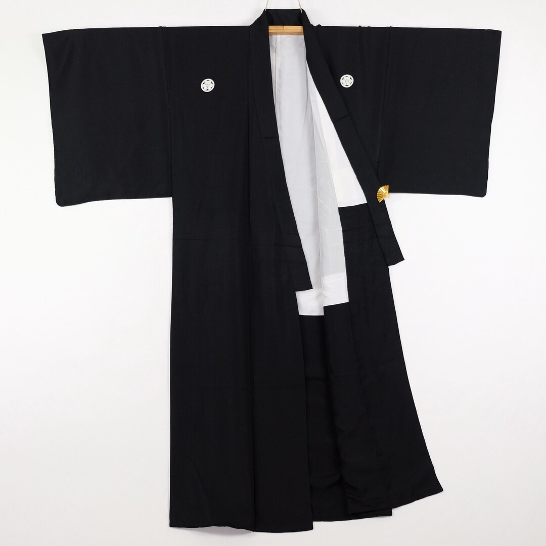 Montsuki Kimono for Men -with Family Chrests - Silk Kimono - Etsy