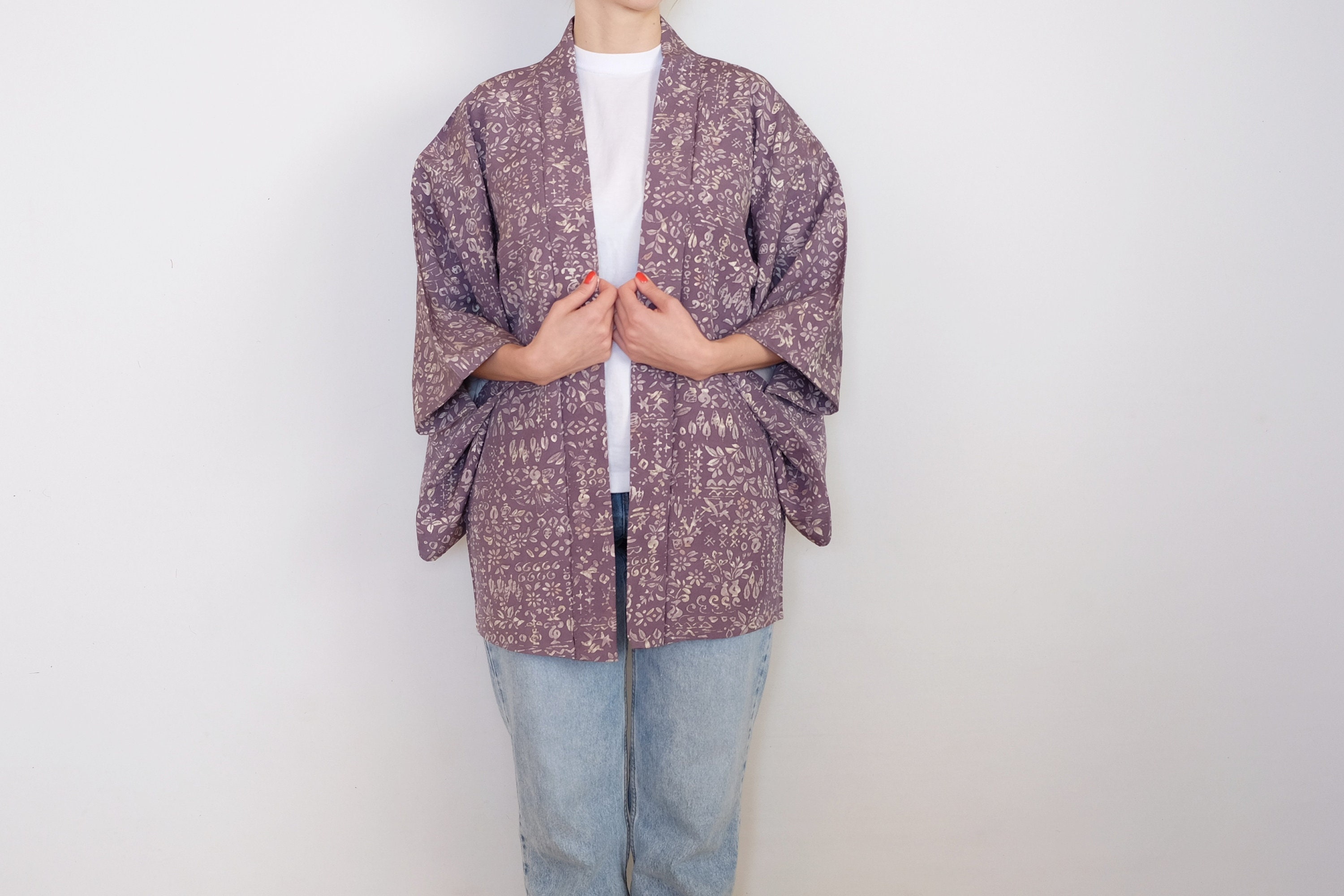 Floral Haori Violet Haori Haori for Women Vintage | Etsy