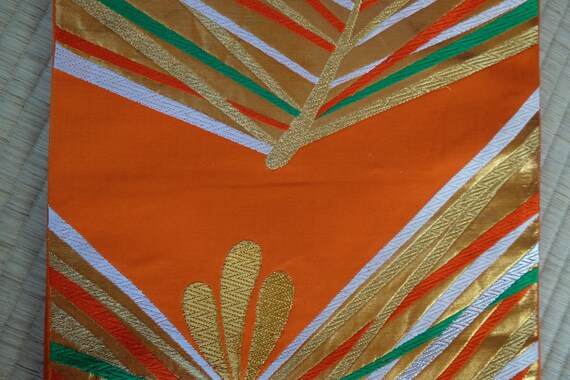 Orange & Gold Obi - Authentic Obi Sash For Kimono - F… - Gem