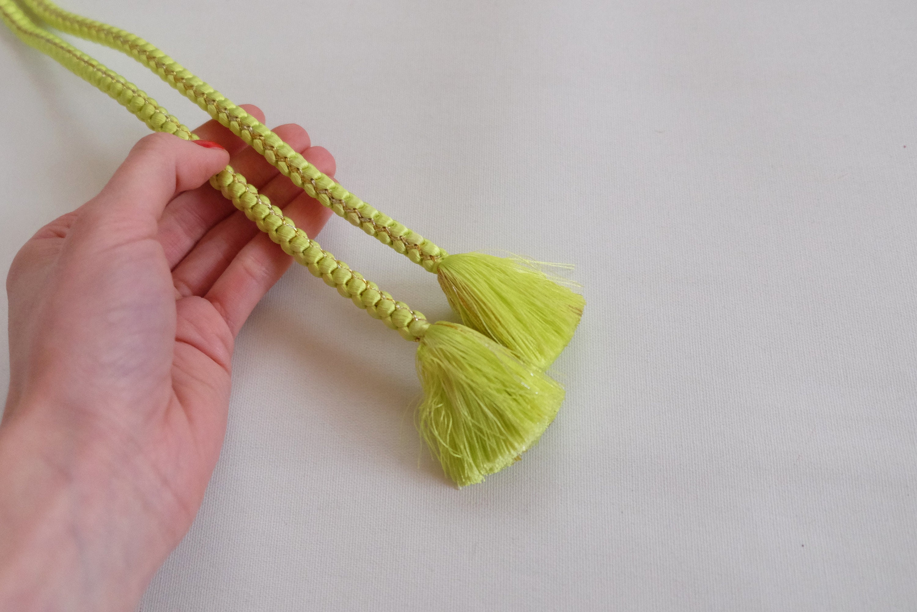 Round Obijime - Green Obijime - Vintage Obijime Belt - Kimono ...