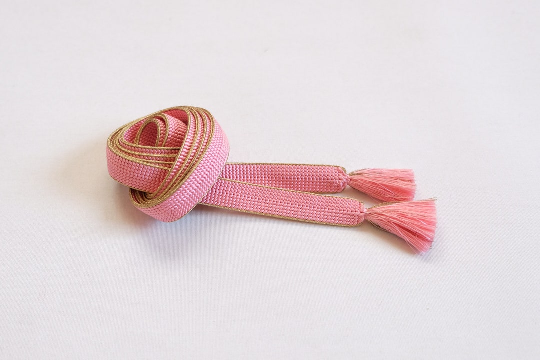 Gorgeous Pink Obijime Flat Obijime Kimono Accessories Silk Obijime ...